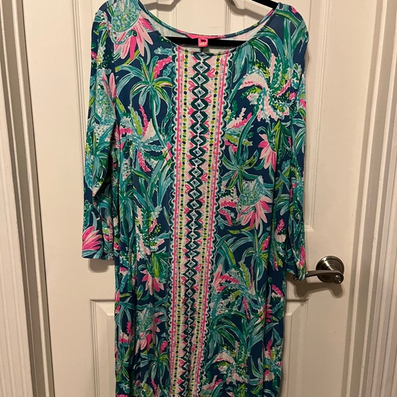 Lilly Pulitzer | Dresses | Lilly Pulitzer Tropical Print Long Sleeve ...
